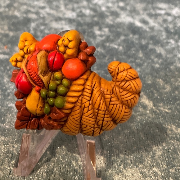 Hallmark | Jewelry | Vintage Hallmark Novelty Cornucopia Thanksgiving ...
